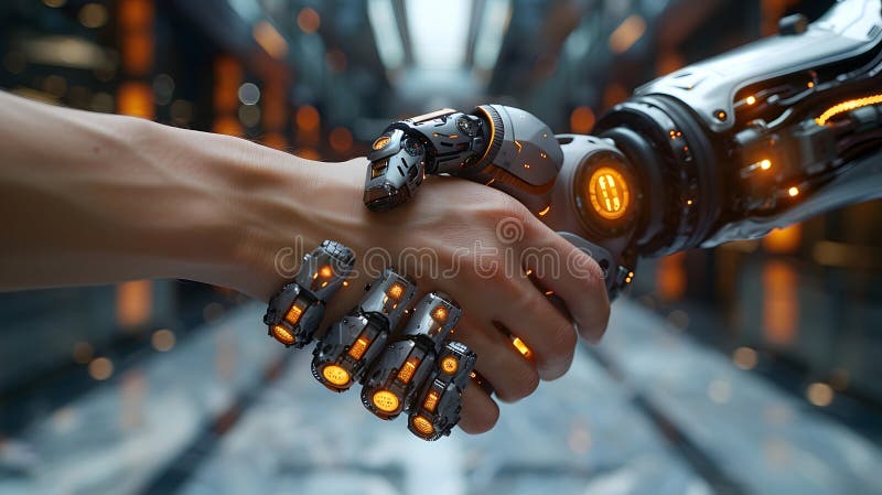 Future Collaboration Human Handshake with Robot Artificial Intelligence ...