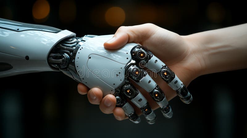 Human Hand Shaking Robotic Hand Promoting Collaboration between Humans ...