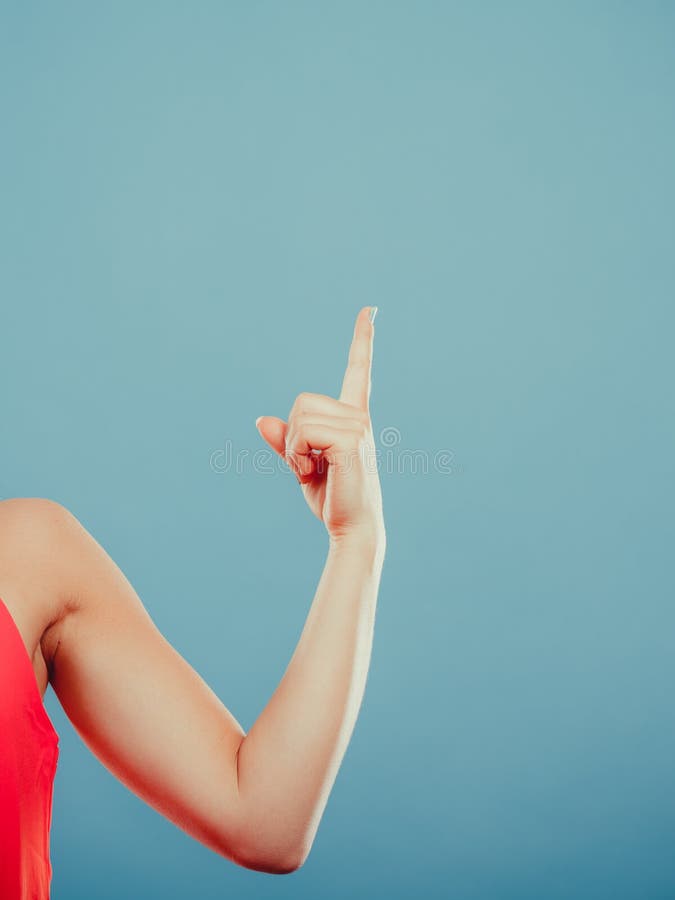 Human Hand Showing Blank Empty Copyspace. Stock Photo - Image of hand ...