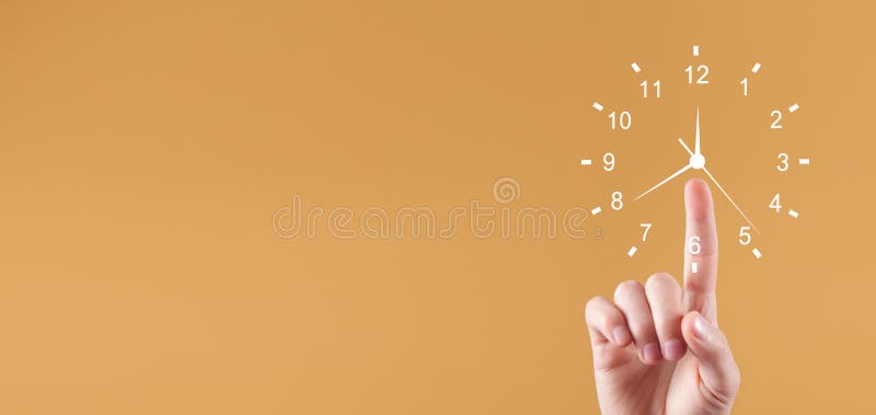 Human Hand Showing Clock. Time Management Stock Illustration ...