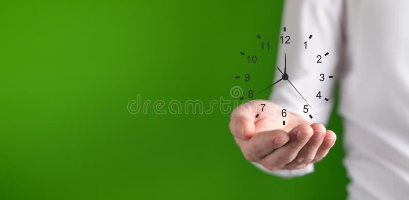 Human Hand Showing Clock Time Management Stock Photos - Free & Royalty ...