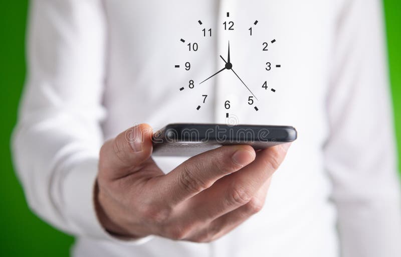 Human Hand Showing Clock. Time Management Stock Illustration ...
