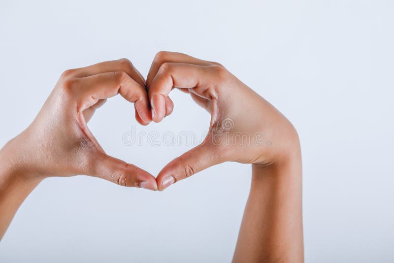 Human Hand Showing Heart Shape with Hand Stock Photo - Image of charity ...