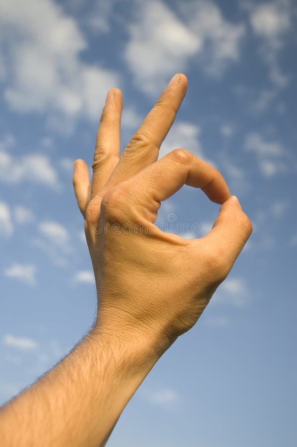 Human hand showing OK stock image. Image of communication - 2838487