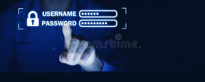 Human Hand Showing Username and Password with Padlock Stock Photo ...
