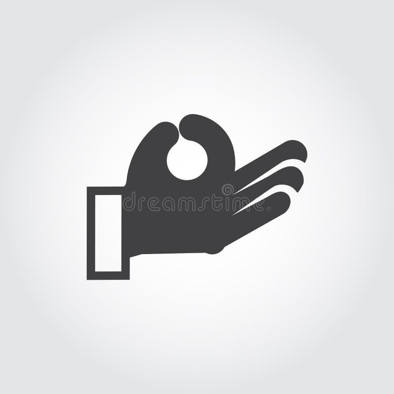 Sign Language Hand Icon. Showing Symbol. Black Pictogram in Flat Style ...