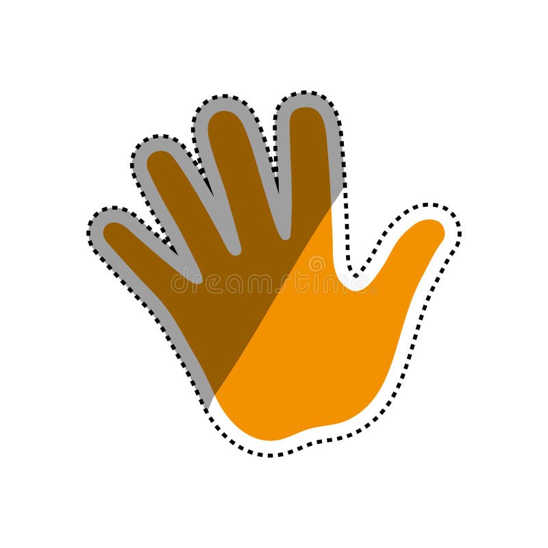 Human hand symbol stock illustration. Illustration of concept - 84687802