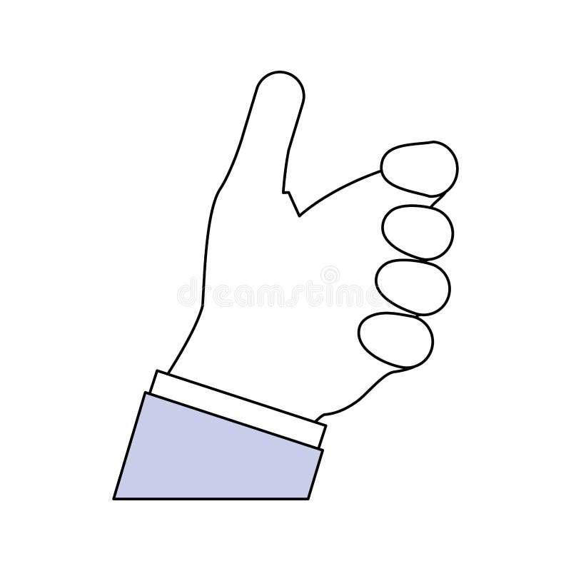 Human Hand Symbol Vector Illustration Stock Vector - Illustration of ...