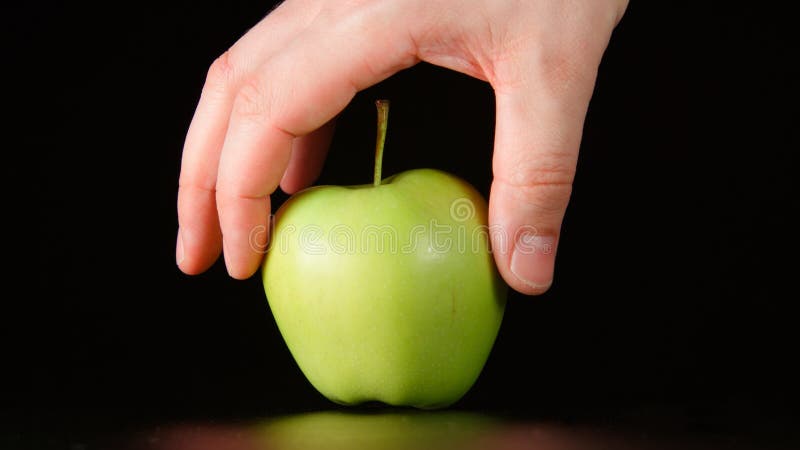 Human Hand Takes Green Apple Stock Photos - Free & Royalty-Free Stock ...
