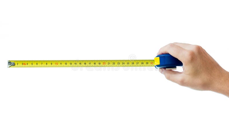 Human Hand with Tape-measure Isolated Stock Image - Image of length ...