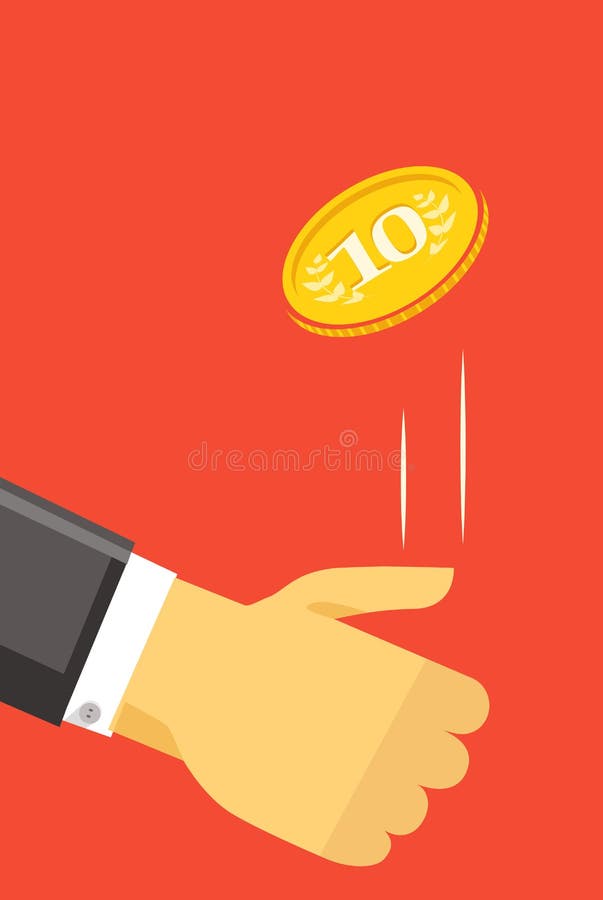 Throwing Coin Stock Illustrations – 480 Throwing Coin Stock ...