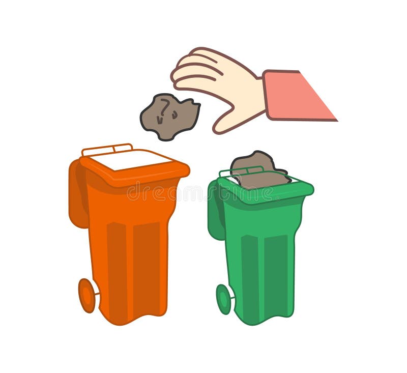 Human Hand Throwing Garbage Vector Illustration Stock Vector ...