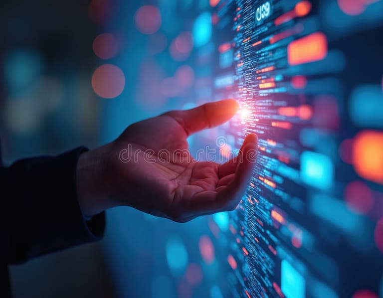 Touching Code Stream Stock Illustrations – 98 Touching Code Stream ...