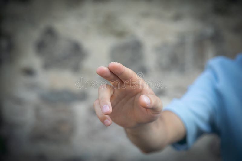 Human Hand Touching in Empty Screen Stock Photo - Image of gesture ...