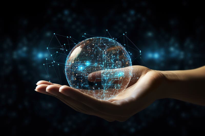 Human Hand Touching the Screen Showing Digital Technology, Stock ...