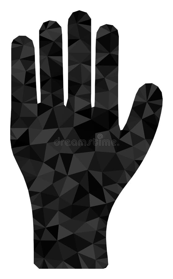 Human Hand Triangle Filled Icon Stock Vector - Illustration of polygon ...