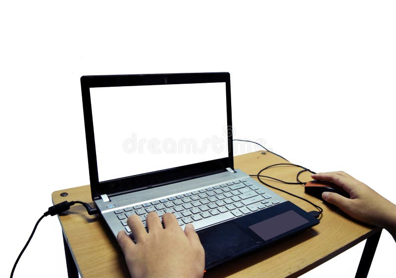 Human Hand Typing on Keyboard Thai and English Letters on Generic ...