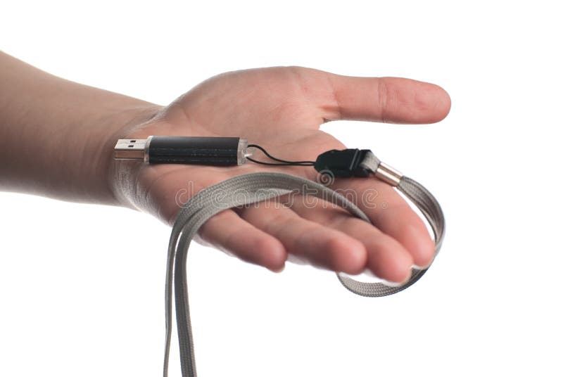 Human hand with USB. stock image. Image of white, flash - 18467313