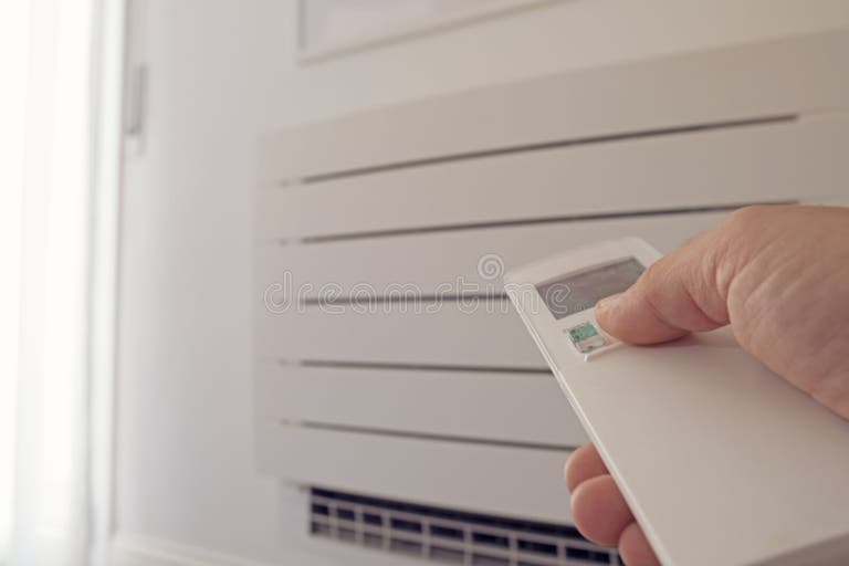 Human Hand Uses Remote Control, Presses Buttons, Sets Selects ...