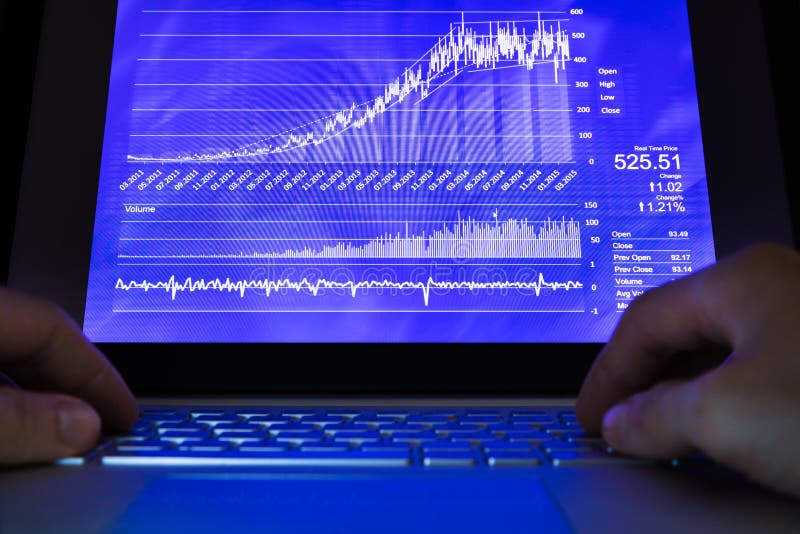 Human Hand Using Laptop stock photo. Image of human - 124749354