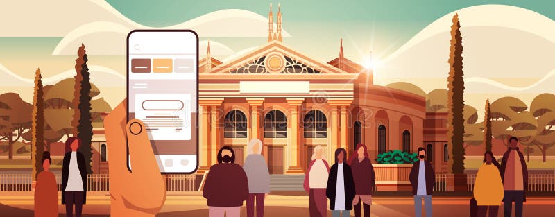 Human Hand Using Mobile Application on Smartphone Screen Modern ...