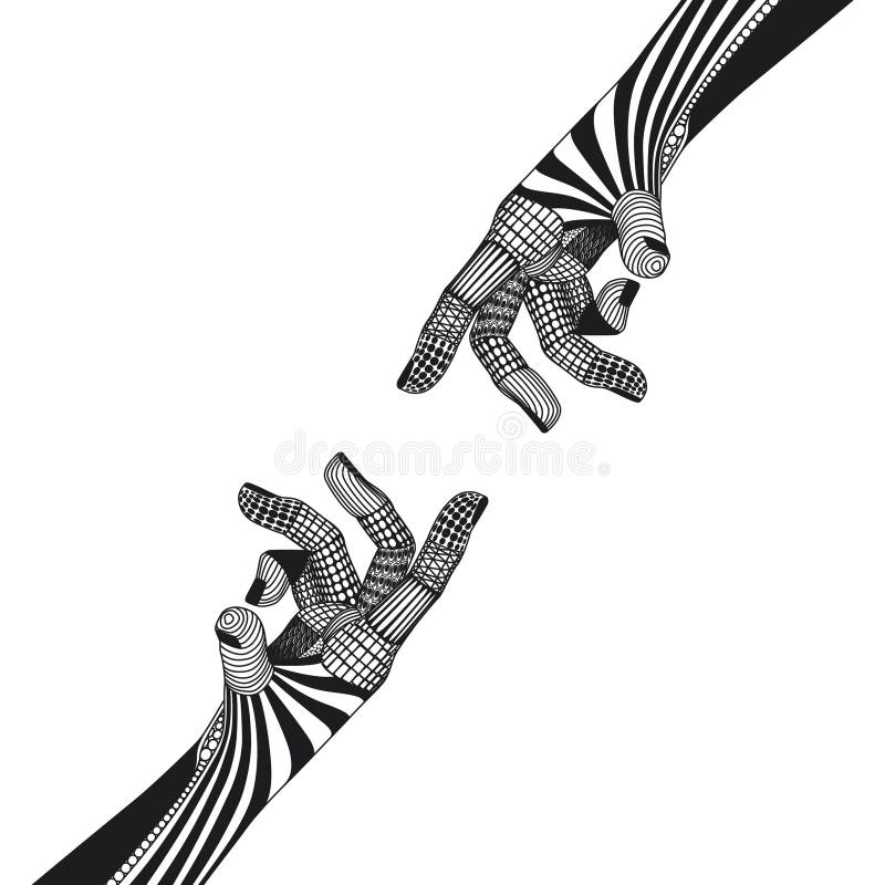 Human Hand. Vector Illustration Decorative Design Stock Vector ...