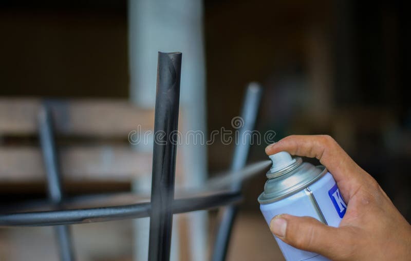 Human Hand that Works Spray Paint Stock Photo - Image of operate ...