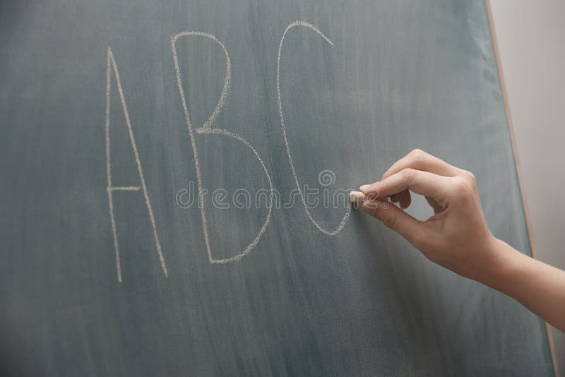 Alphabet Letters on a Blackboard Stock Photo - Image of inspiration ...
