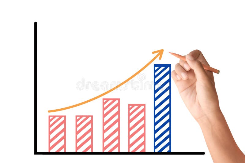 Human Hand Writing High Graph Stock Image - Image of goal, future: 63666135