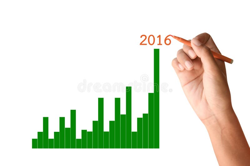 Human Hand Writing High Graph Stock Image - Image of income ...