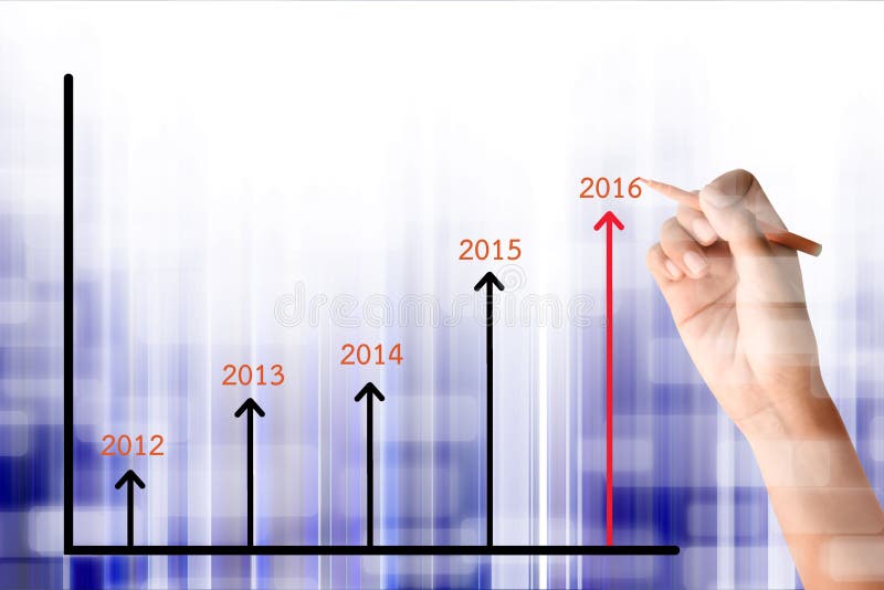 Human Hand Writing High Graph Stock Image - Image of forecasting ...