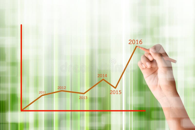 Human Hand Writing High Graph Stock Image - Image of finance ...