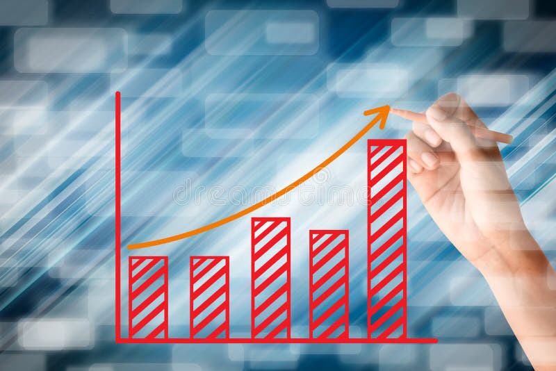 Human Hand Writing High Graph Stock Photo - Image of progress, hand ...