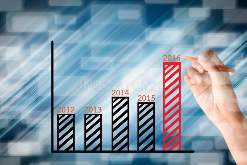 Human Hand Writing High Graph Stock Image - Image of presentation ...