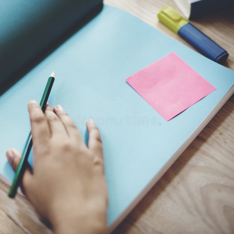 Human Hand Writing Working Copy Space Concept Stock Image - Image of ...