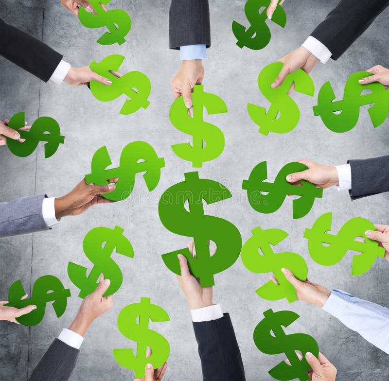 Human Hands Around the Currency Sign Stock Image - Image of hands ...