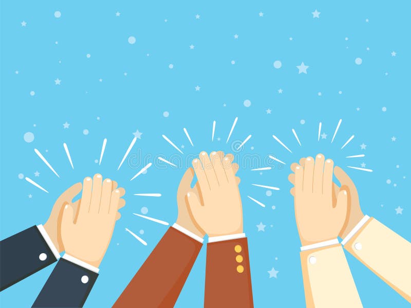 Human Hands Clapping. Applaud Hands. Vector Illustration Stock Vector ...