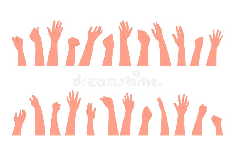 Human Hands Clapping, Clapping, Fans. Vector Illustration in a Flat ...