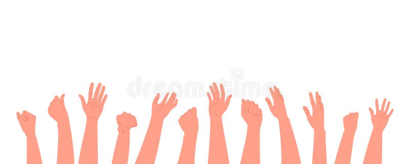 Human Hands Clapping, Clapping, Fans. Vector Illustration in a Flat ...