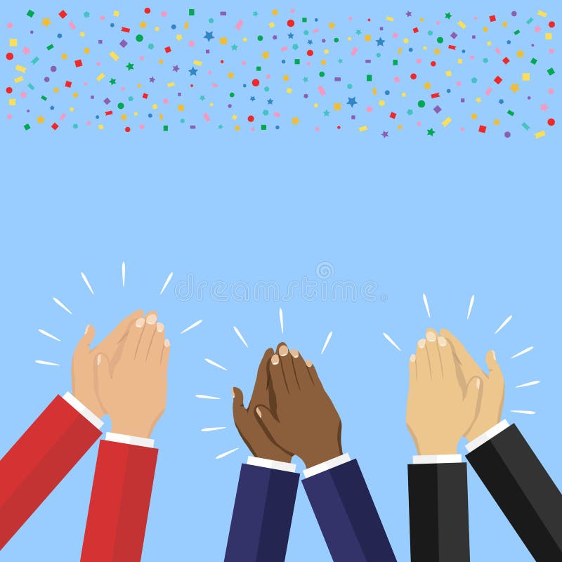 Clapping Human Hands Isolated On White Background. Applause, Bravo ...