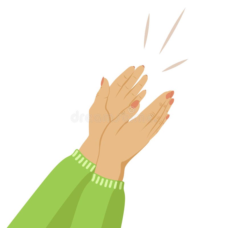 Human hands clapping stock vector. Illustration of sign - 233155266