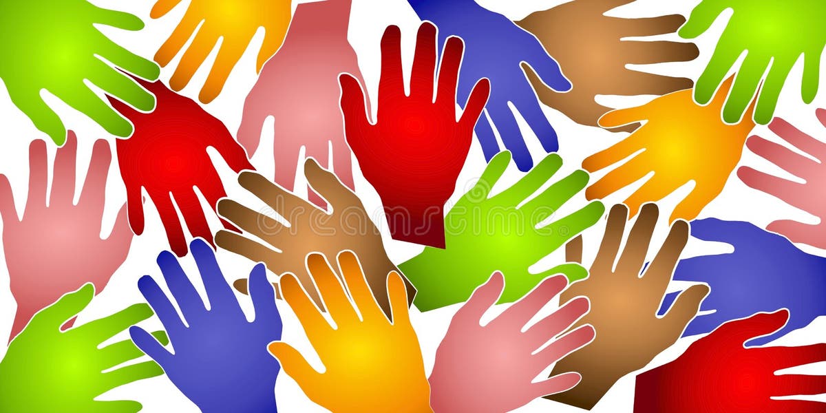 Colorful Helping Hands Stock Illustrations – 1,802 Colorful Helping ...