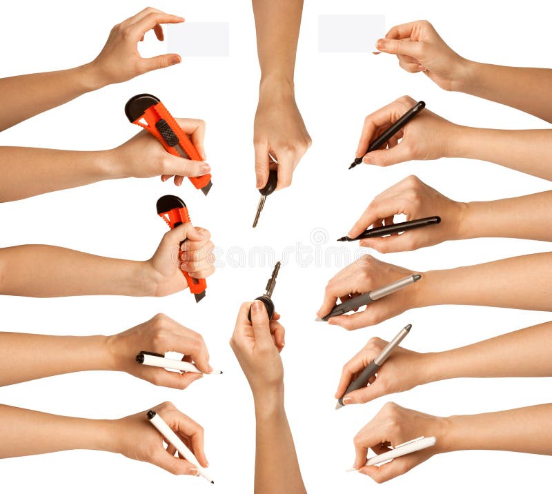Human Hands with Different Tools Stock Image - Image of craft ...