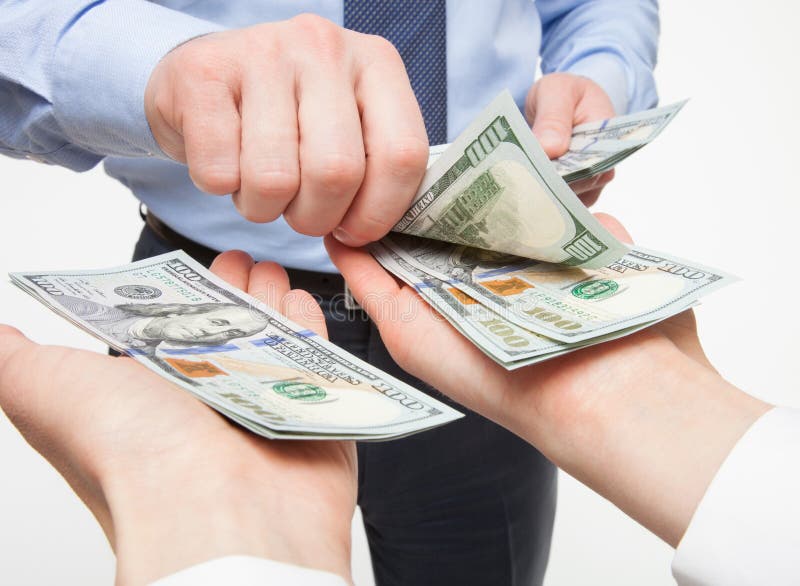 Human Hands Exchanging Money Stock Photo - Image of monetary ...
