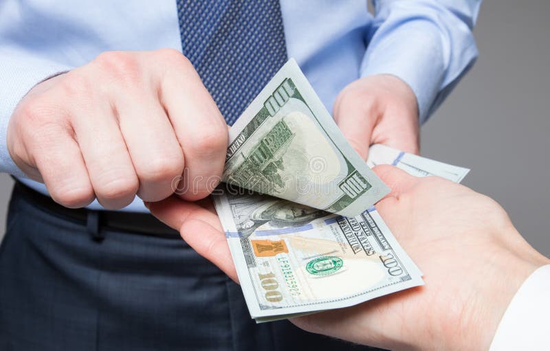 Human Hands Exchanging Money Stock Image - Image of concept, dollar ...
