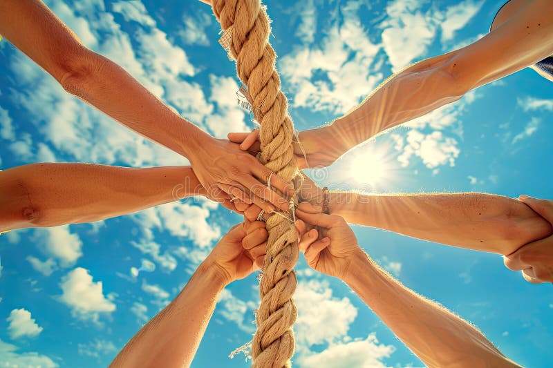 Human Hands Forming a Stack Teamwork Stock Photo - Image of handshake ...