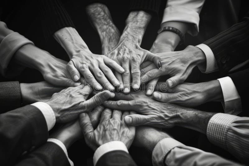 Human Hands Forming a Stack Teamwork Stock Photo - Image of connection ...