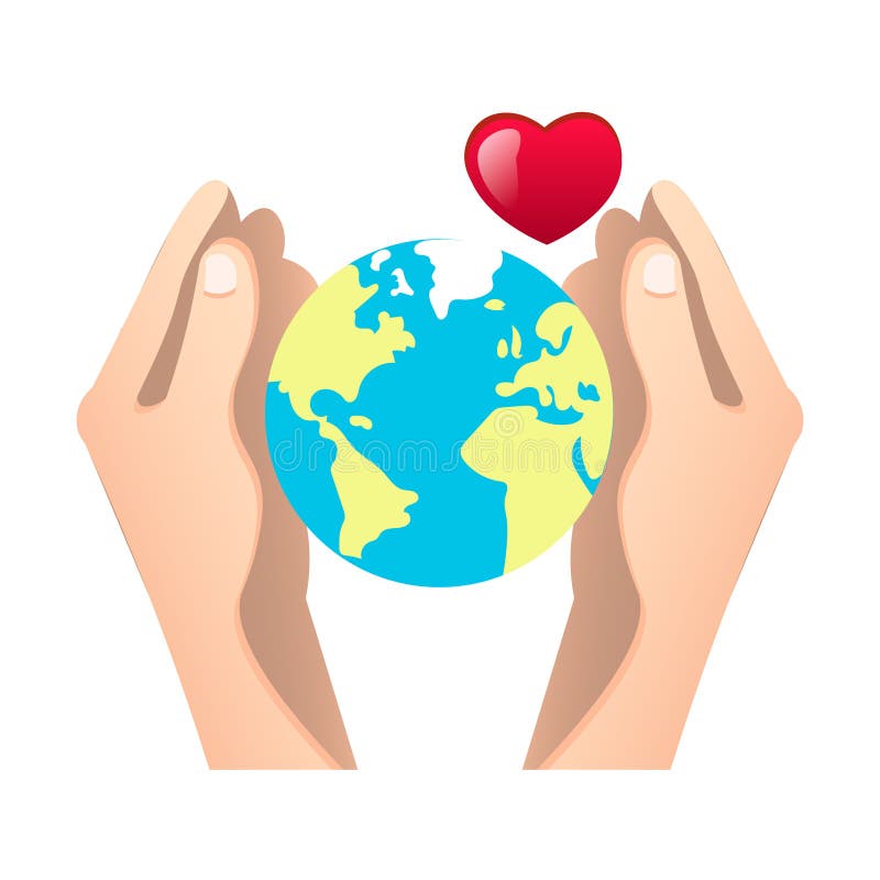 Human Hands Holding Globe Stock Vector Illustration Of Hand 105039727