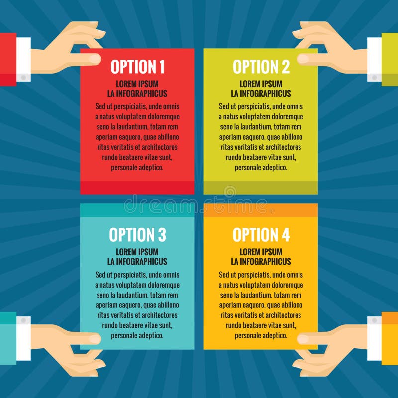 Human Hands with Information Blocks - Infographic Business Concept ...