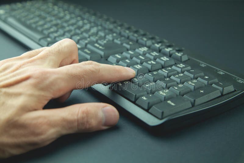 Human Hands on the Keyboard Stock Photo - Image of workplace, laptop ...
